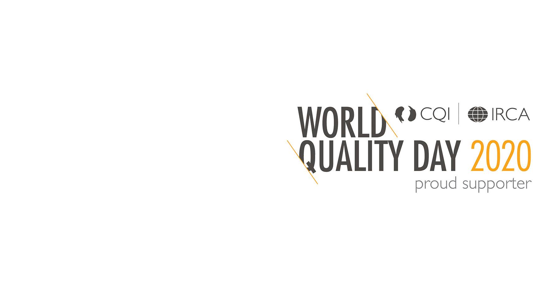 Proud to support World Quality Day 2020 - Sir Robert McAlpine
