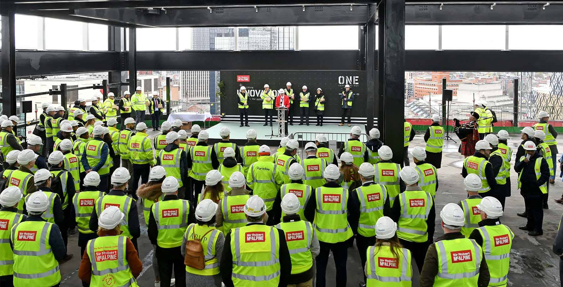 One Centenary Way tops out in Birmingham - Sir Robert McAlpine